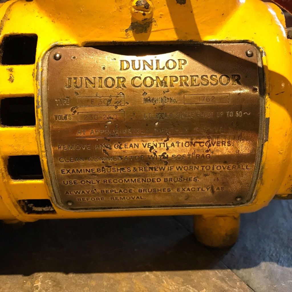 VINTAGE AIR COMPRESSOR – DUNLOP JUNIOR – #3009 – Matts Automobilia