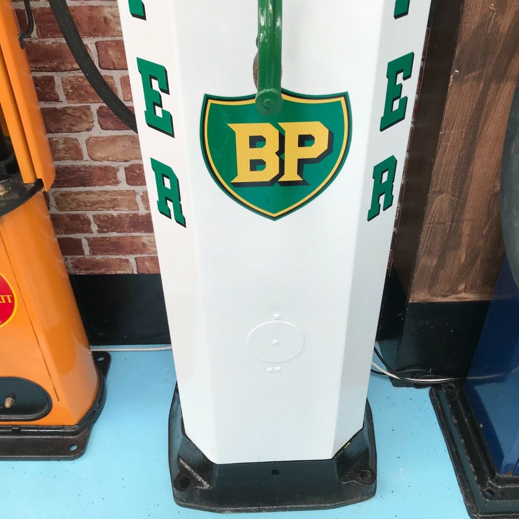 VINTAGE PETROL PUMP SATAM WITH BP LIVERY #3433 | Matts Automobilia