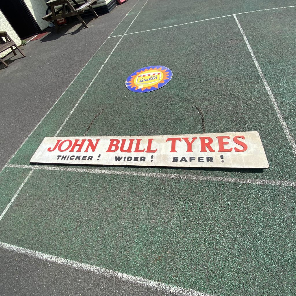 VINTAGE WOODEN SIGN – JOHN BULL TYRES #05193 | Matts Automobilia